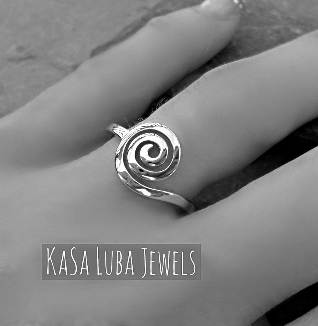 Twirl Swirl Ring in Sizes 4-11 SOLID Sterling Stamped 925 Silver - Etsy