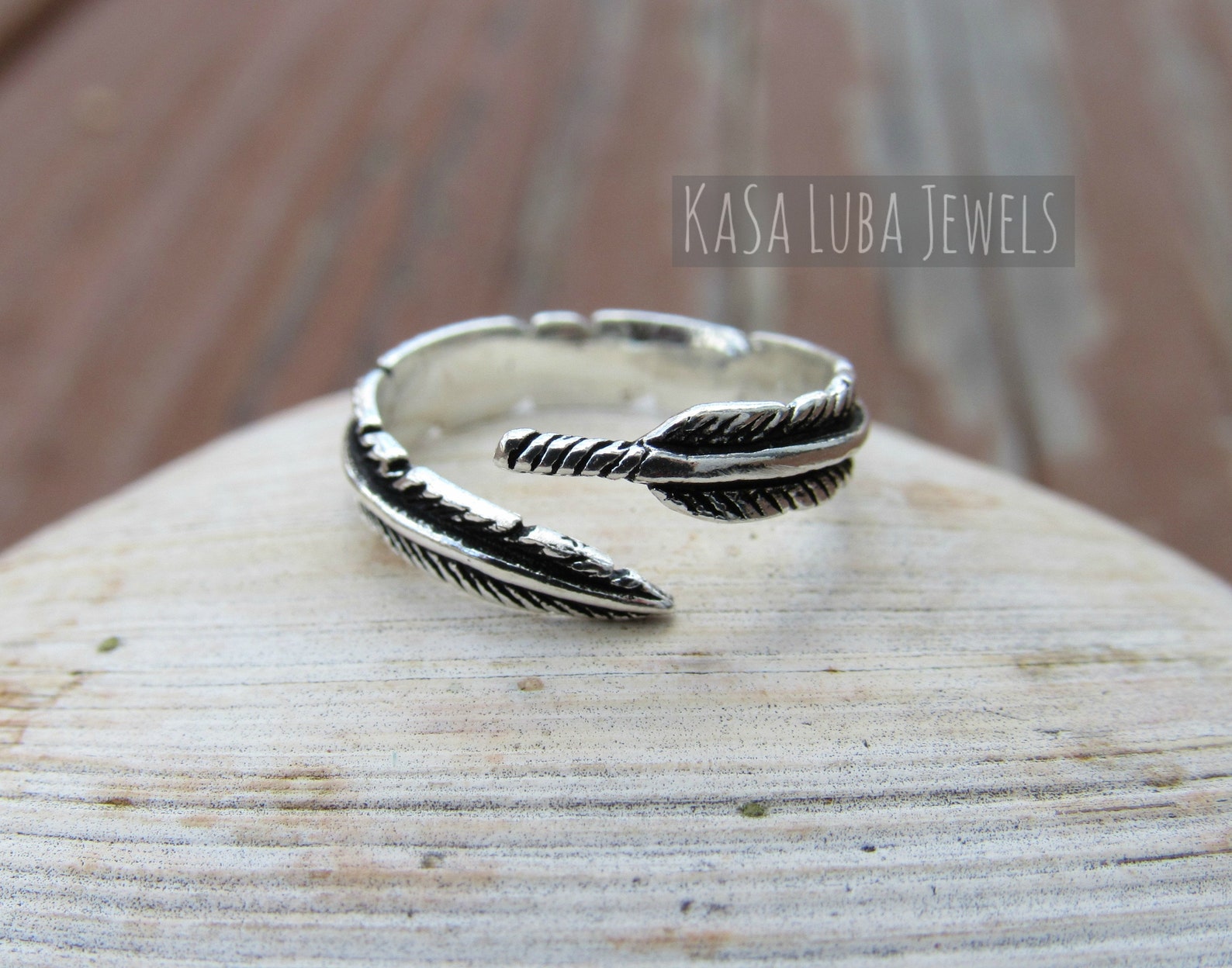 Oxidized Feather Toe Ring 925 Sterling Silver Promise - Etsy