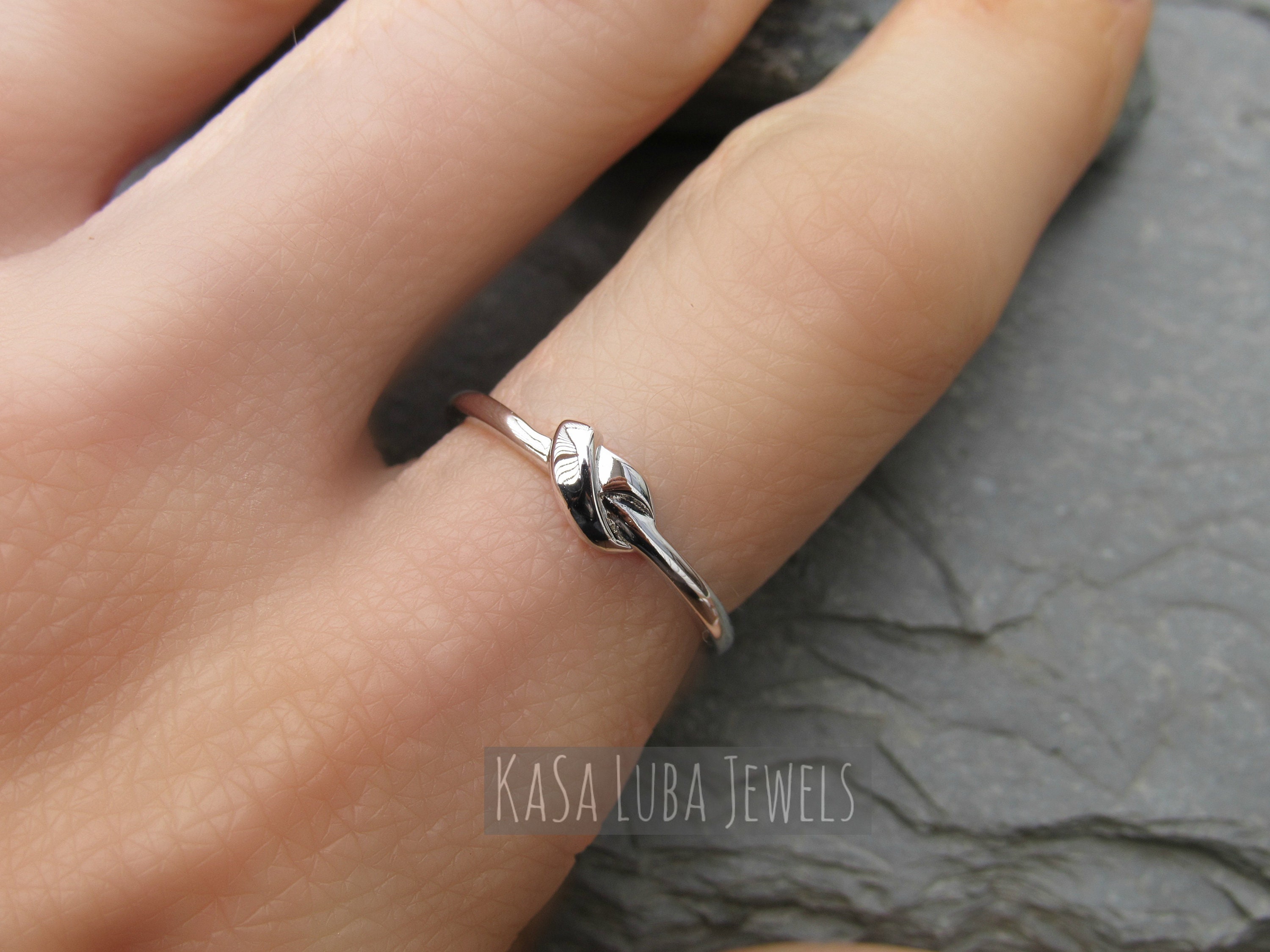 Sterling Silver Knot Ring: Promise Ring, Tarnish Free - Etsy