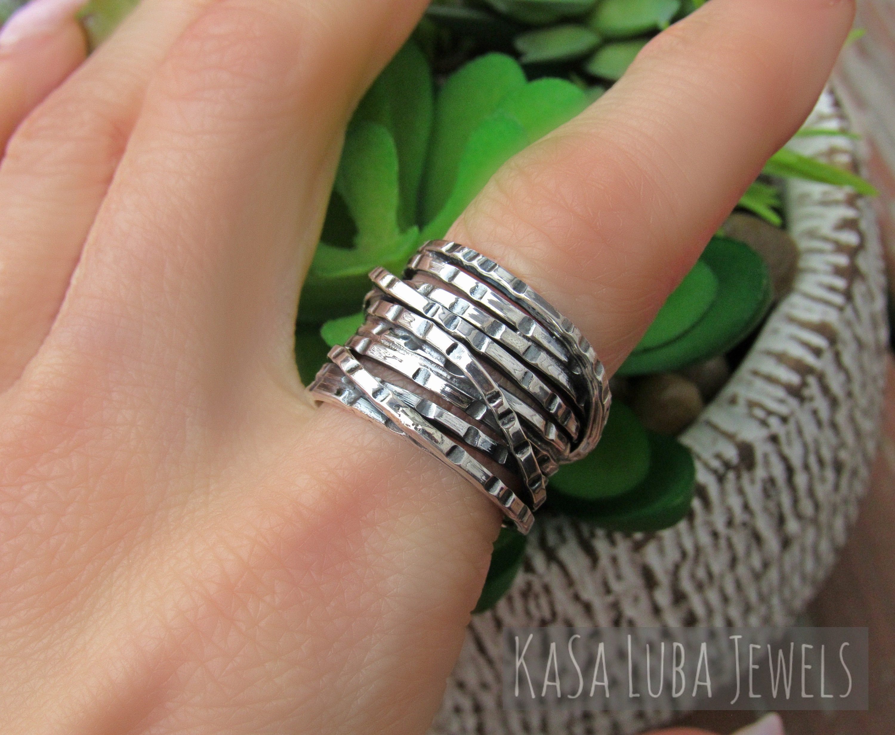 Sterling Silver Bold Ring Statement Ring Solid Silver | Etsy