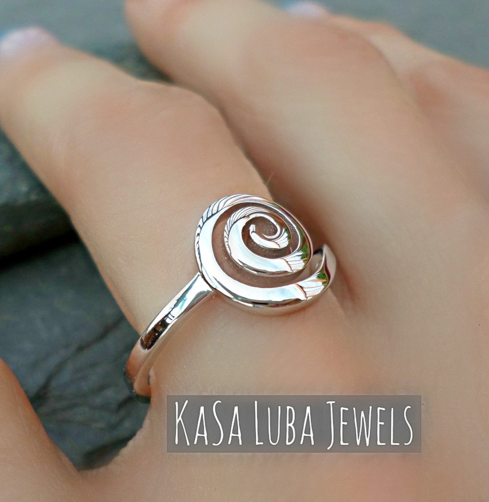 Twirl Swirl Ring in Sizes 4-11 SOLID Sterling Stamped 925 Silver - Etsy