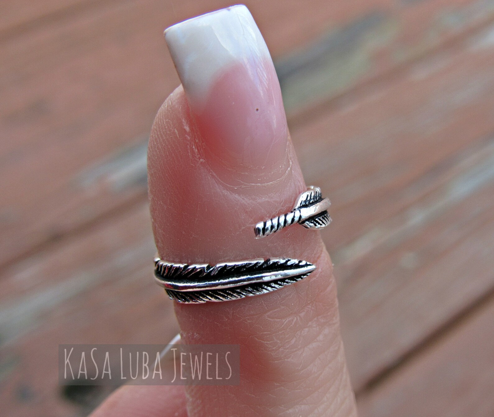 Oxidized Feather Toe Ring 925 Sterling Silver Promise - Etsy