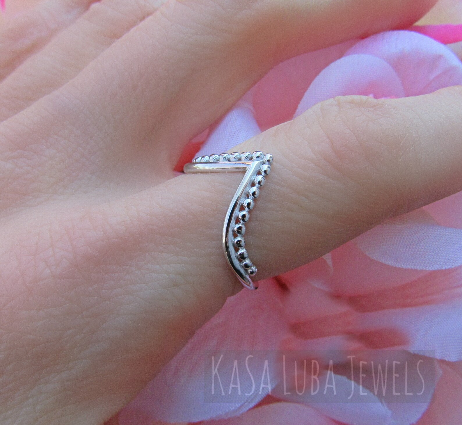 V Shape Silver Ring Chevron Ring Simple Ring Stamped 925 | Etsy