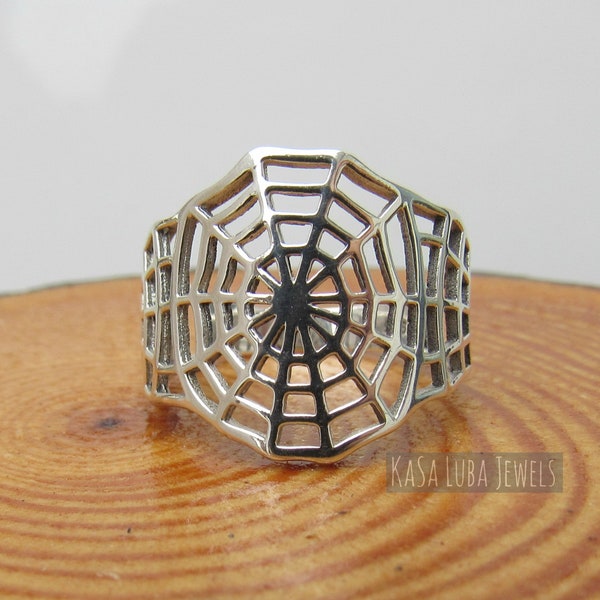 Silver Web Ring - Etsy