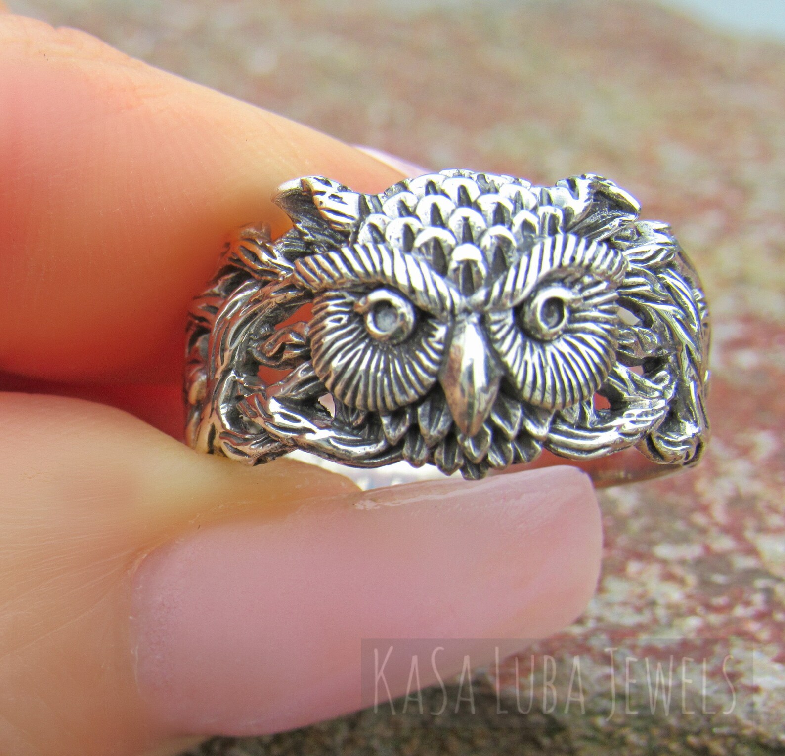 Sterling Silver Owl Ring Mens Owl Jewelry Oxidized Celtic - Etsy