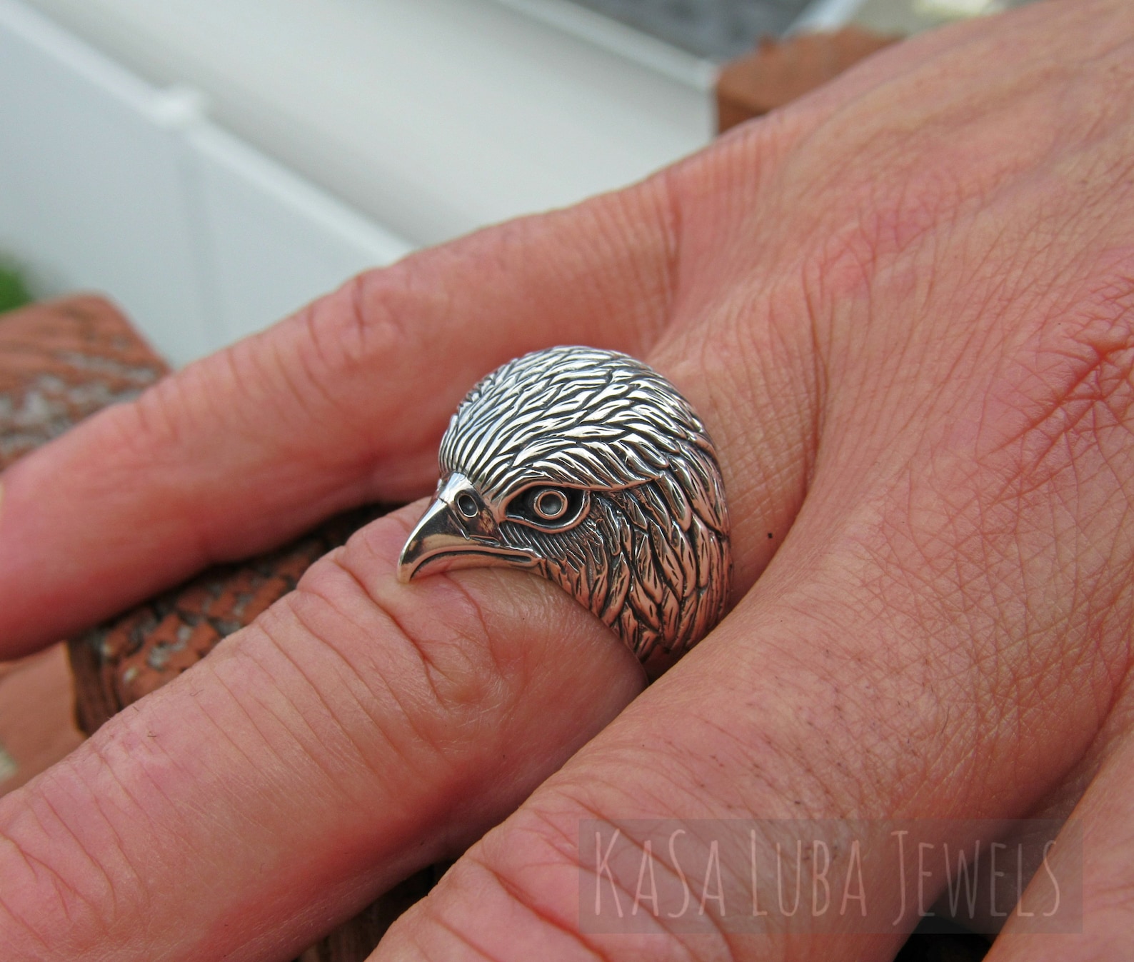 Silver Oxidized Eagle Ring Eagle Silver Ring Gift for Men - Etsy