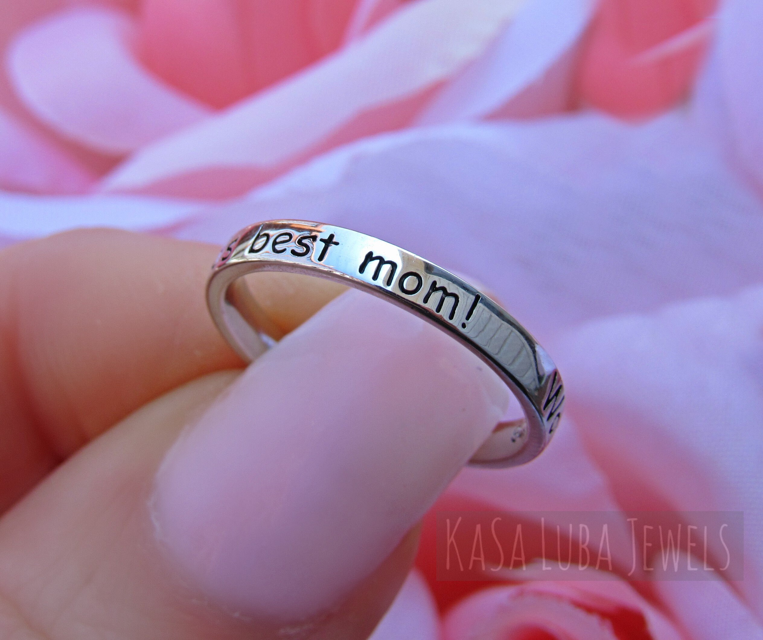 World Best Mom Ring - Silver Mom Jewelry - Mom Gifts - Stamped 925 - Etsy