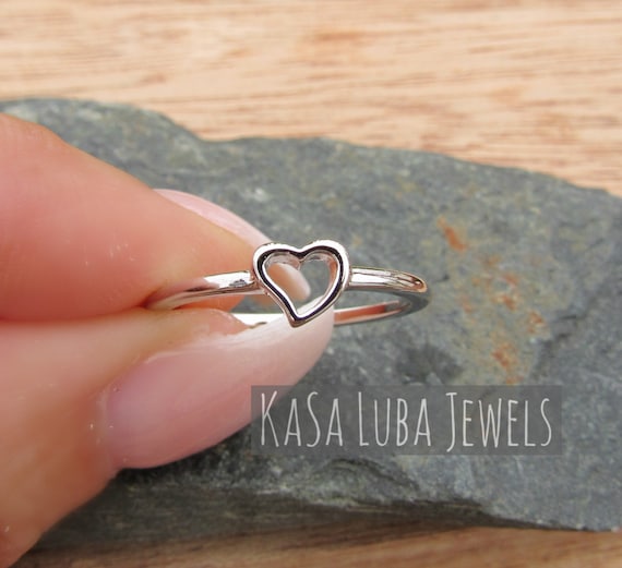 Sterling silver heart ring store