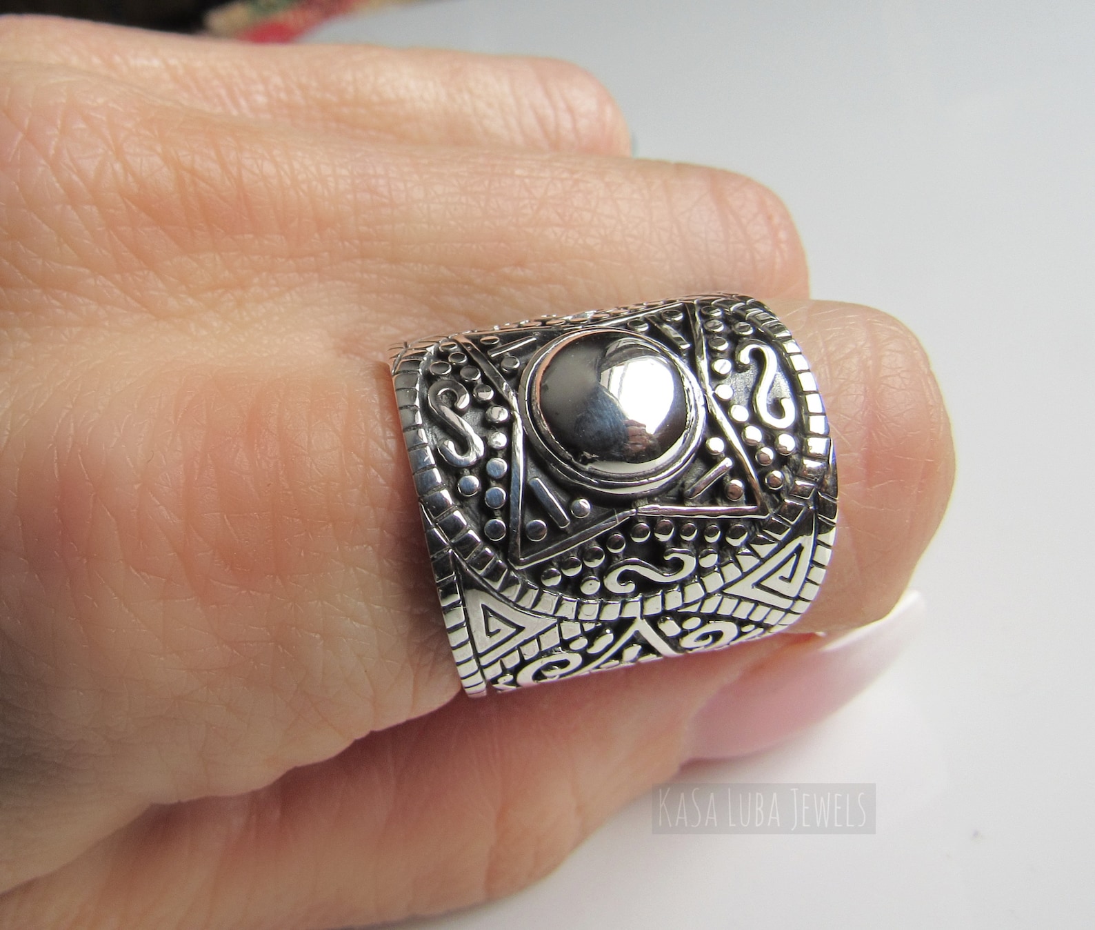 Bali Silver Ring Sterling Silver Womens Statement Ring - Etsy