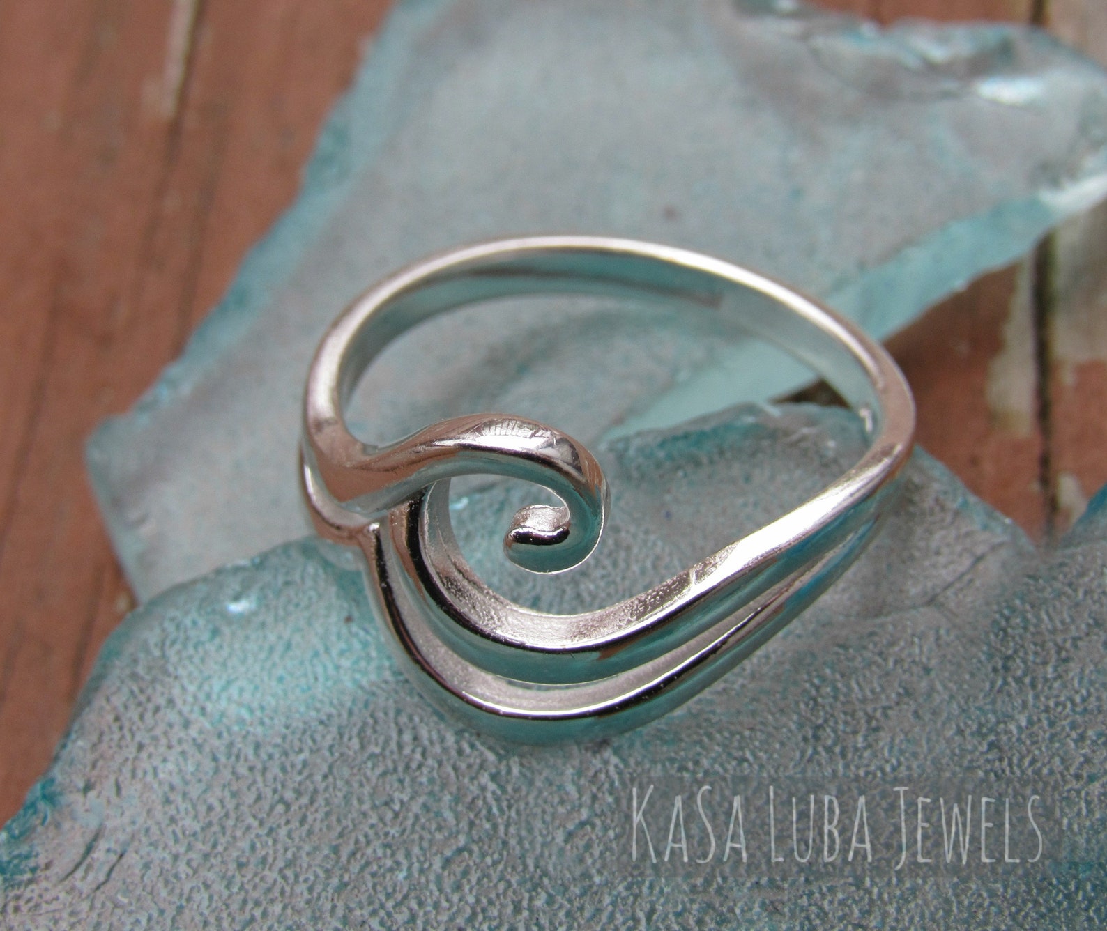 Sterling Silver Wave Ring: Beach Lover Gift - Etsy Canada
