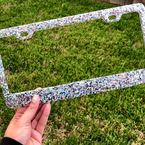 Rose Gold Glitter Drip License Plate License Plate Frame - Etsy