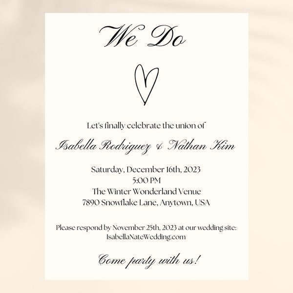 Clean Invitations - Etsy