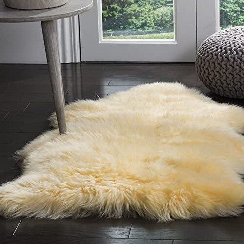 XL Genuine Real Sheepskin Rug Champagne Large Sheepskin Rug | Etsy