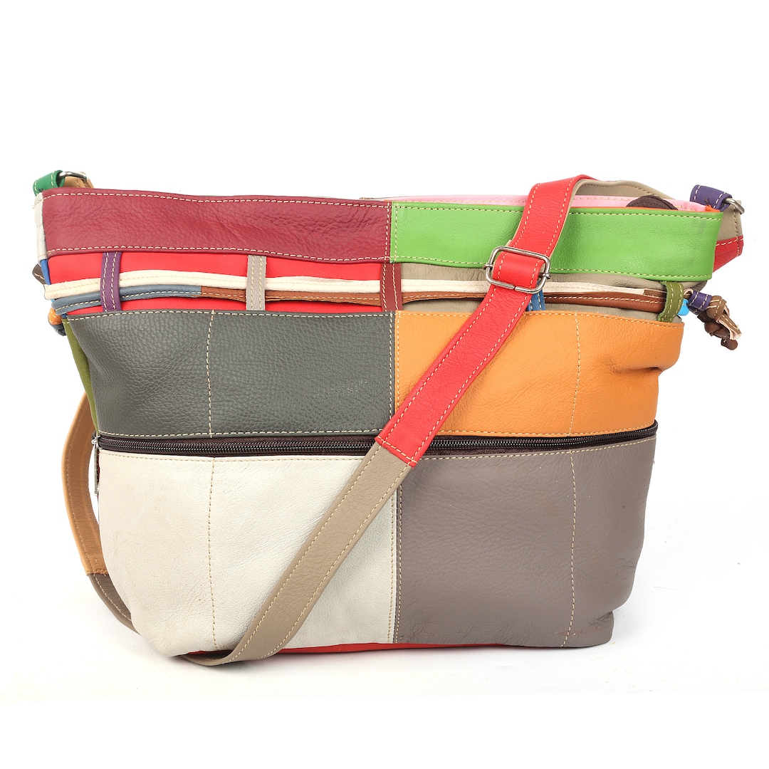 Genuine Leather Multicolor Shoulder Bag Women's Shoulder Bag Every Bag ...