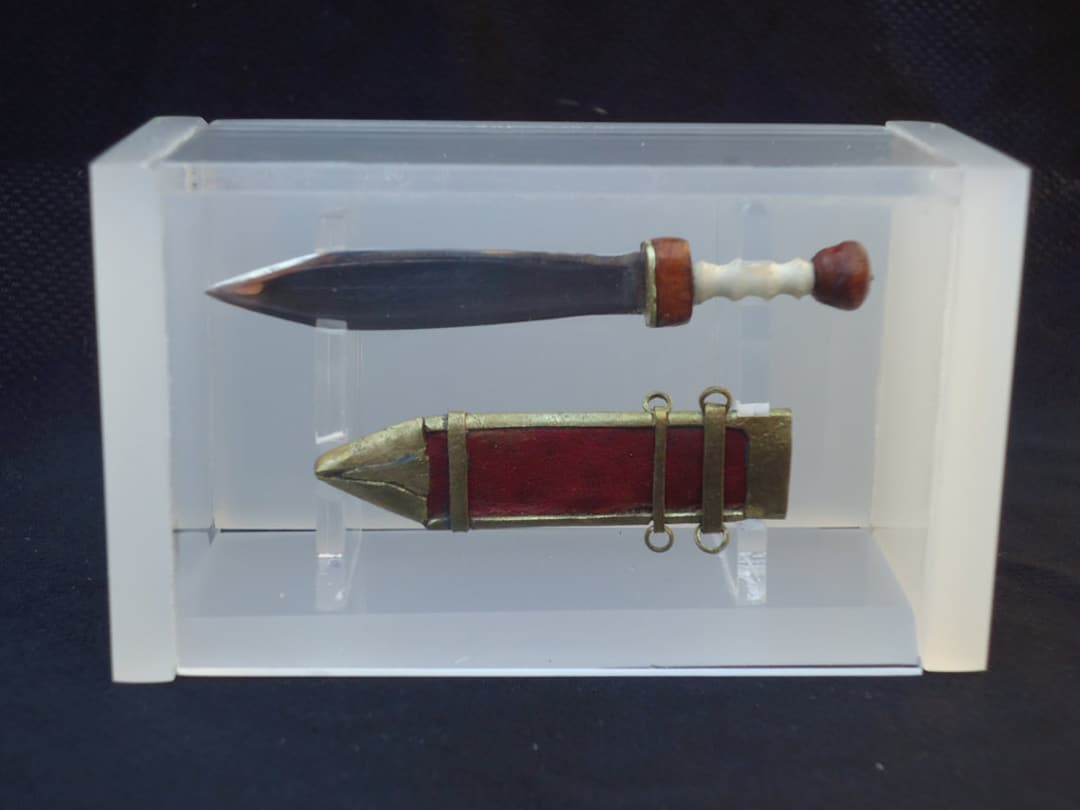 Miniature Sword, Roman Sword, Gladius Miniature, Leather Sheath, Sword ...