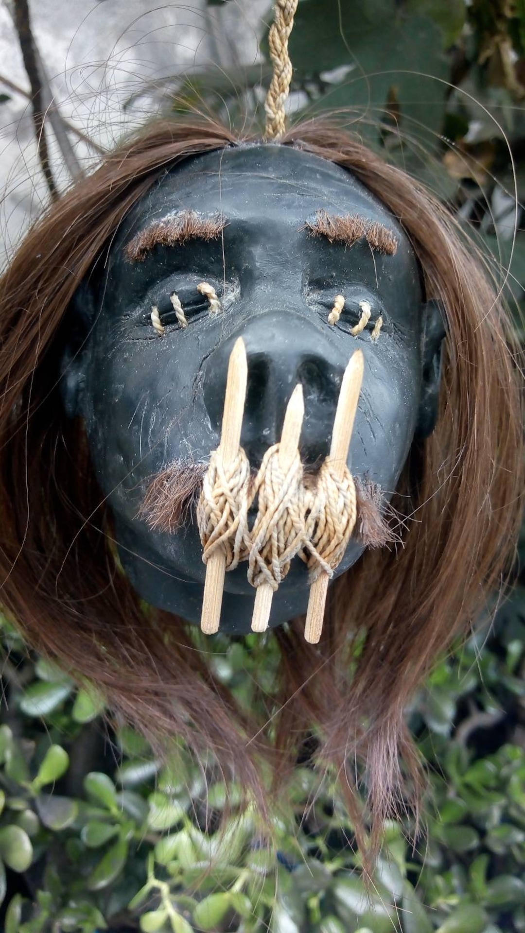 Realistic shrunken human head Jivaroan trophy tzantza Shuar - Etsy 日本