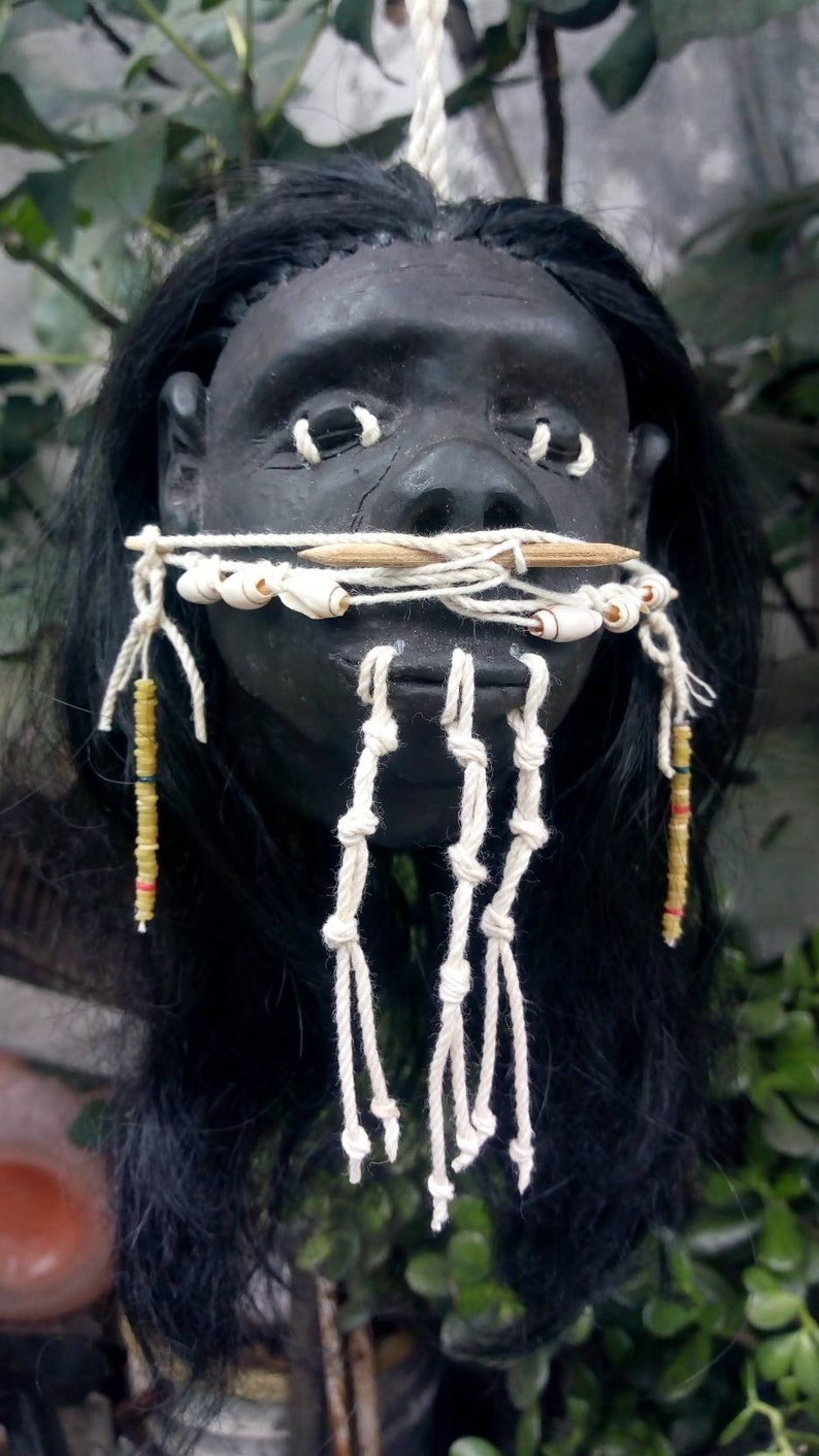 Shrunken Human Head Tzantza Warrior Trophy Jivaro Tribe - Etsy