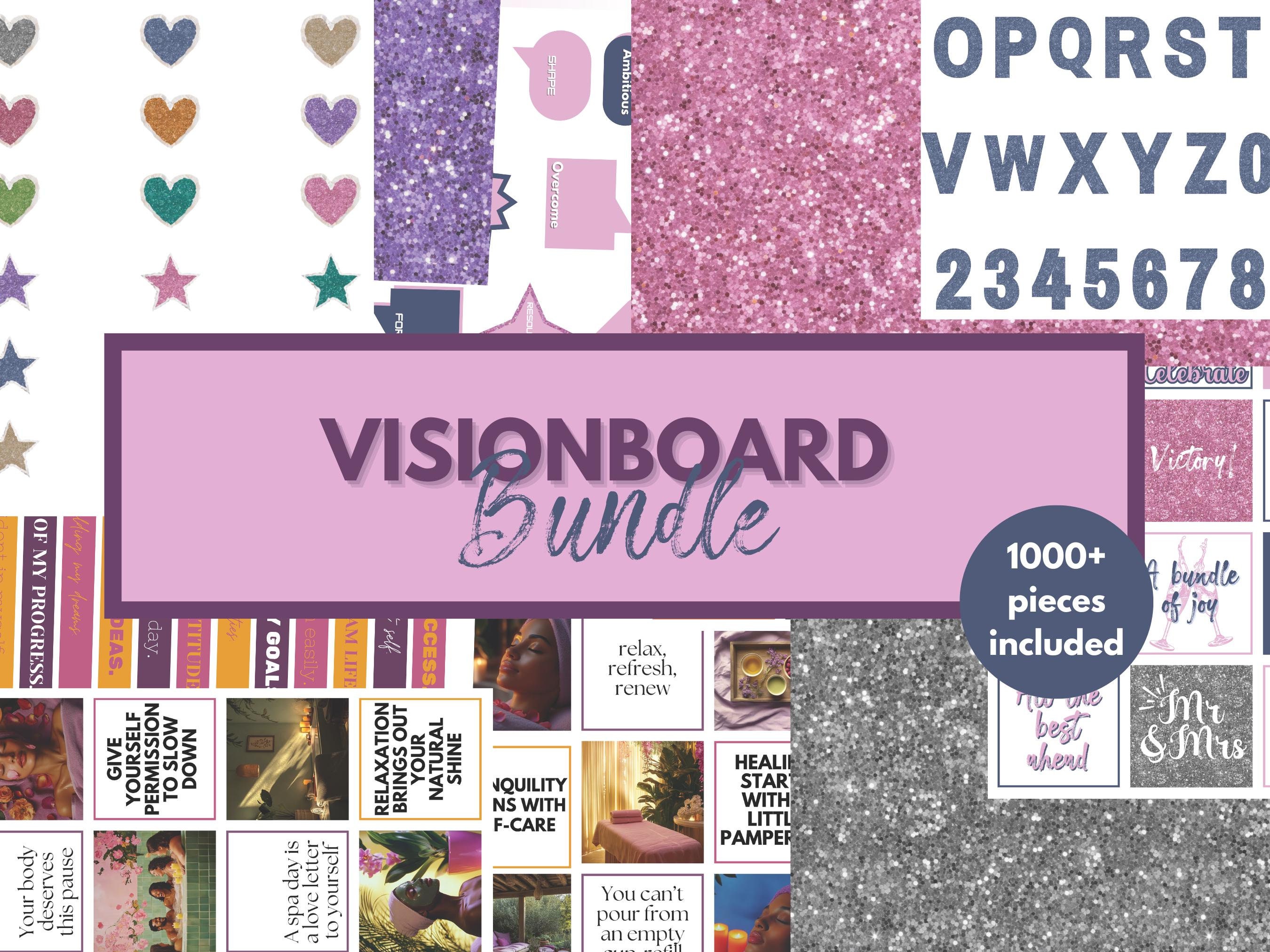 2025 Vision Board Bundle Digital Vision Board Kit Vision Board ...