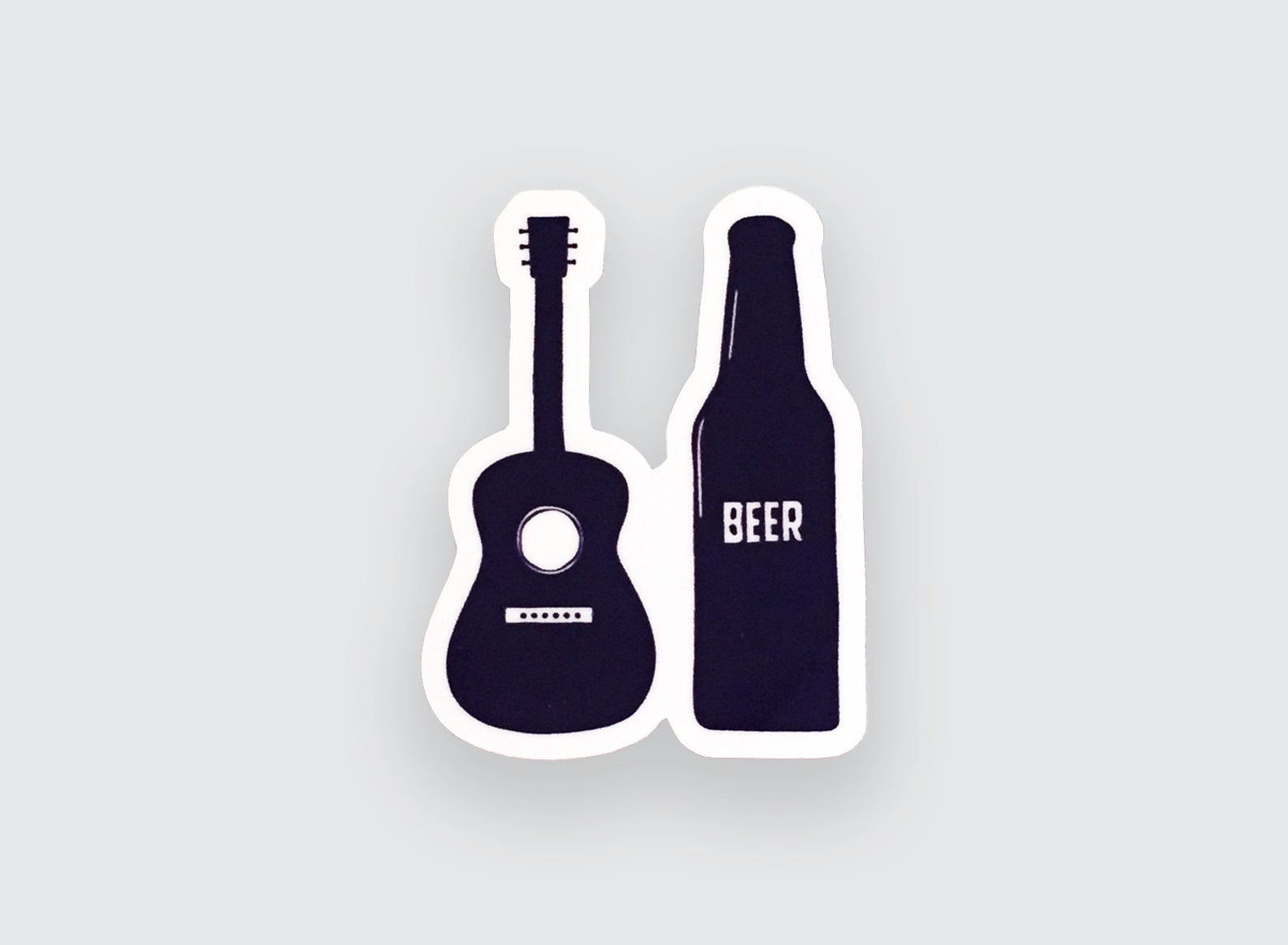 Essentials Sticker Beer & Guitar - Etsy
