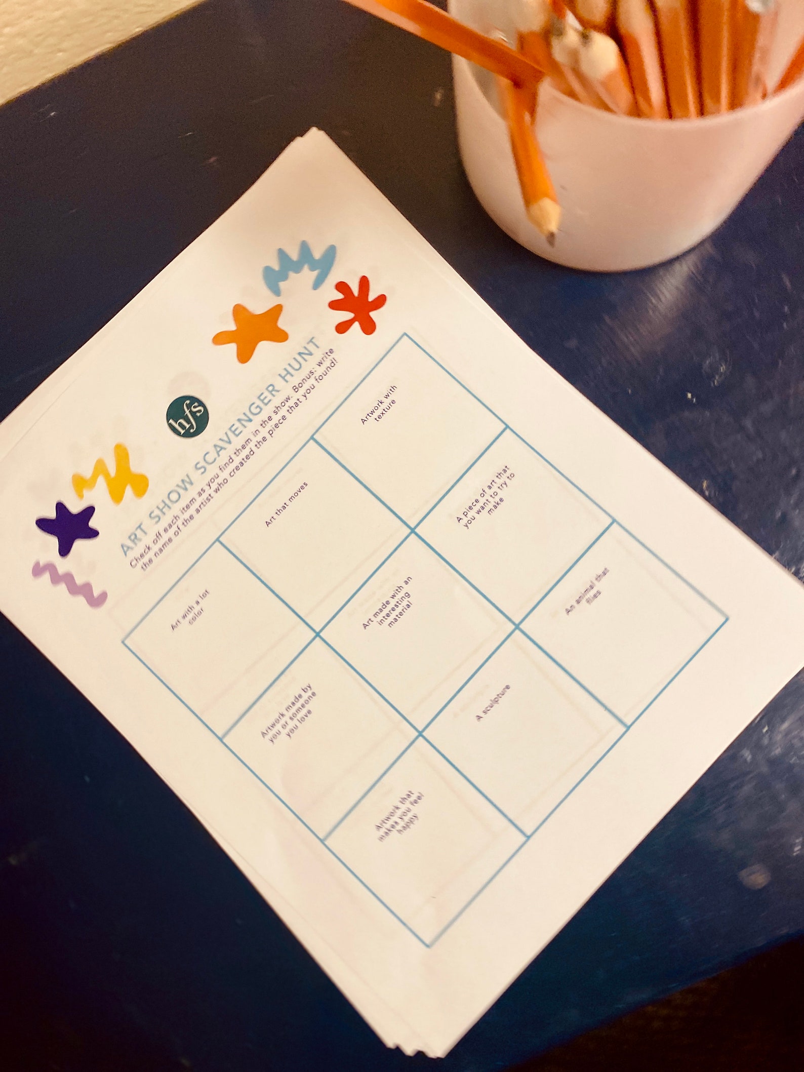 Art Show Scavenger Hunt | Digital Download | Printable - Etsy