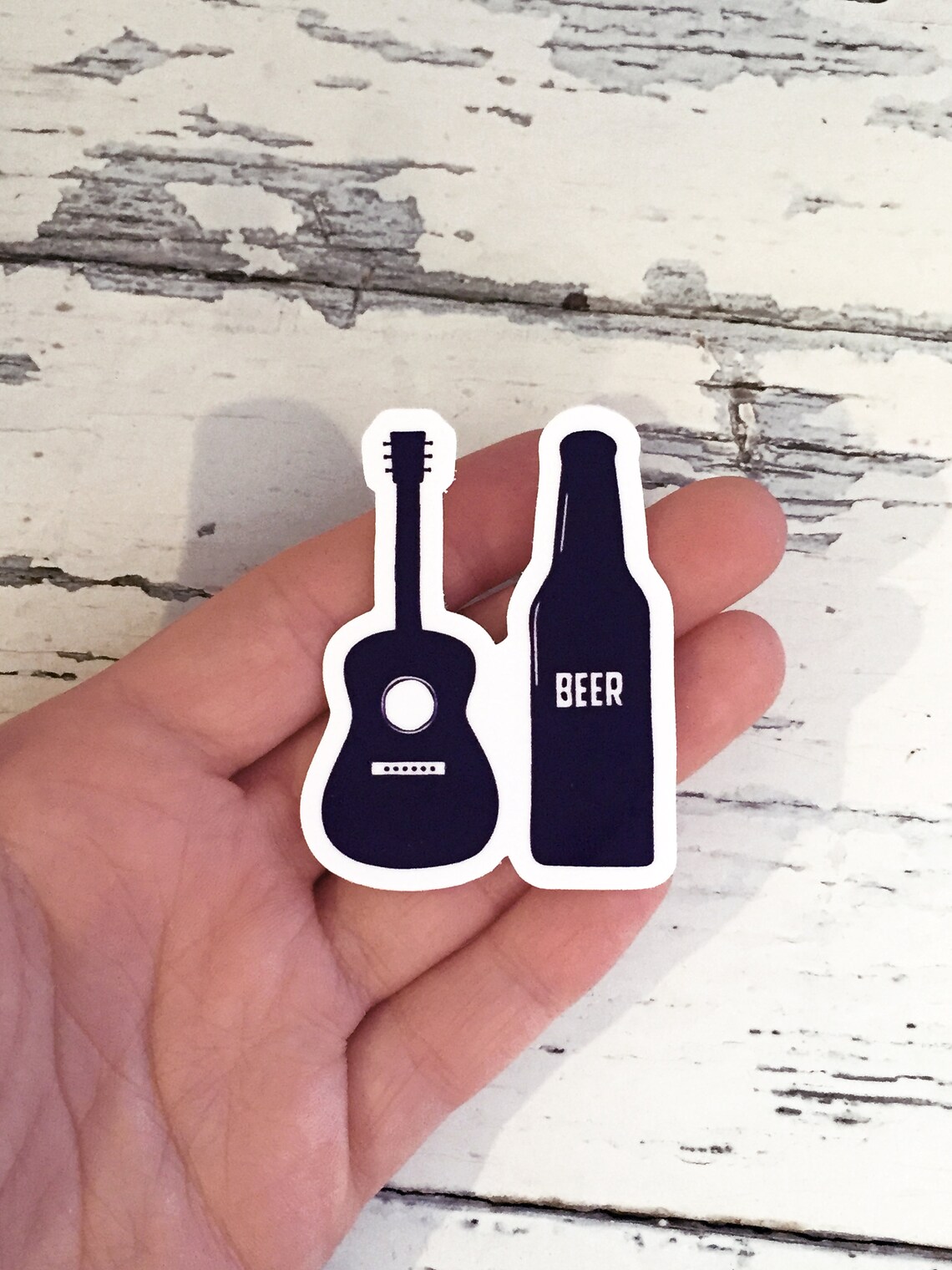 Essentials Sticker Beer & Guitar - Etsy