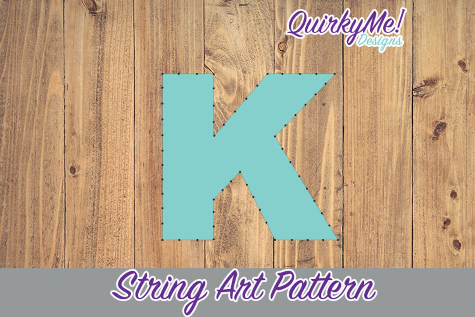 String Art Pattern - Letter K 6x6 - Etsy