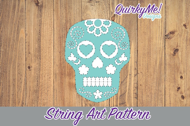 String Art Pattern Sugar Skull 10x10 - Etsy