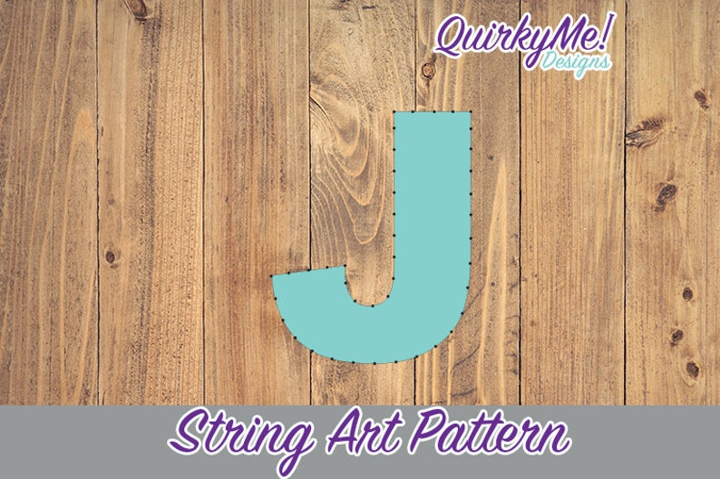 String Art Pattern - Letter J 6x6 - Etsy