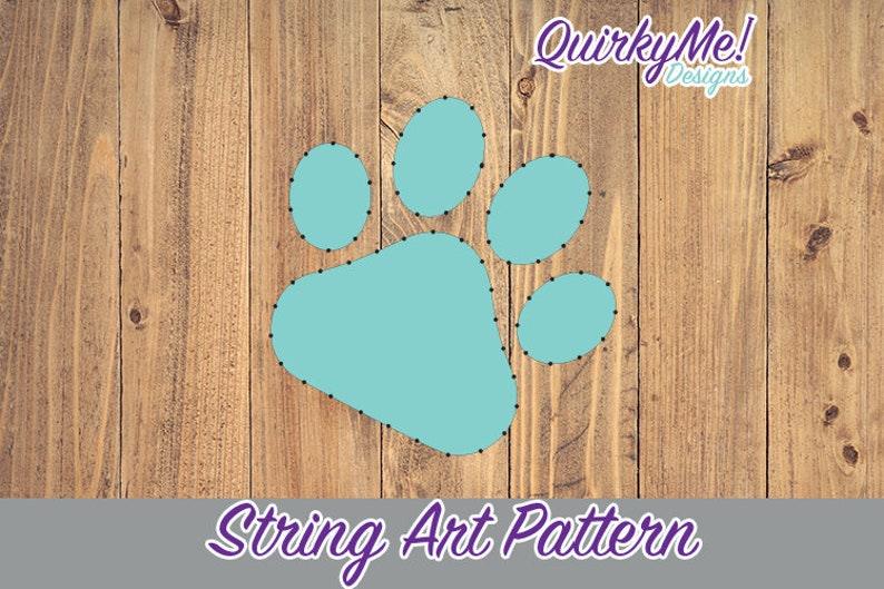 String Art Pattern - Paw Print 6x6 - Etsy