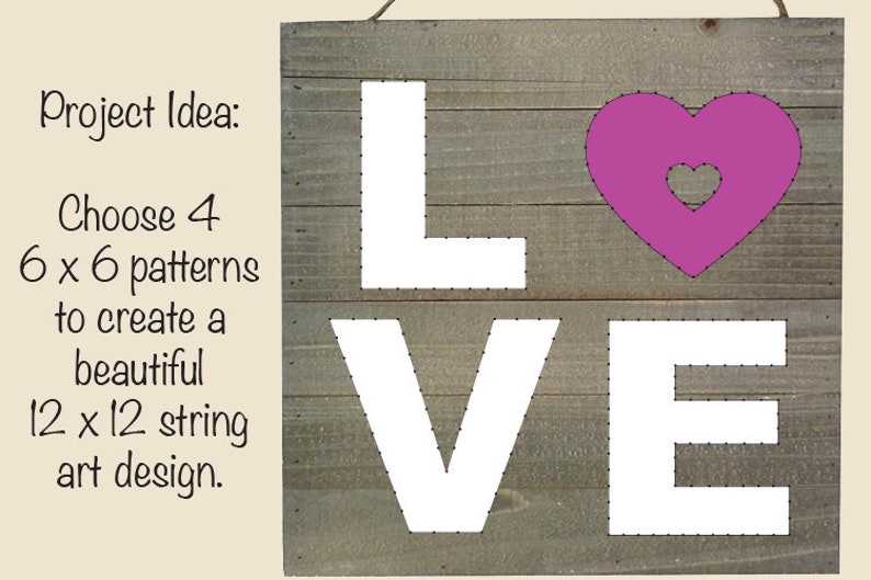 String Art Pattern Letter L 6x6 - Etsy