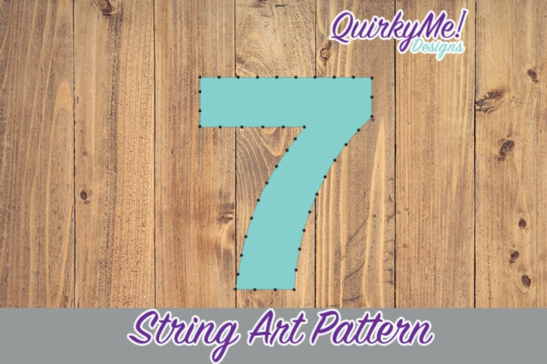 String Art Pattern - Number 7 6x6 - Etsy