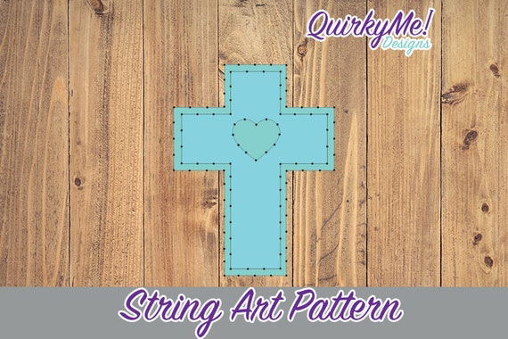 String Art Pattern Cross 6x6 | Etsy
