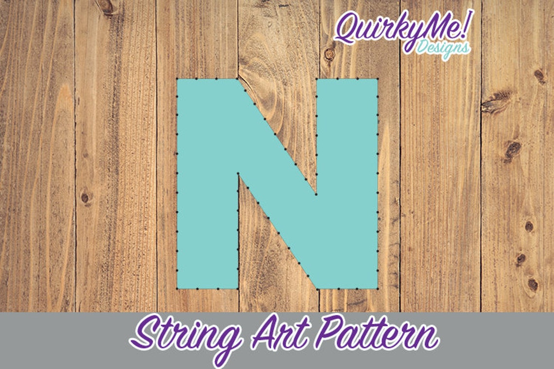 String Art Pattern - Letter N 6x6 - Etsy