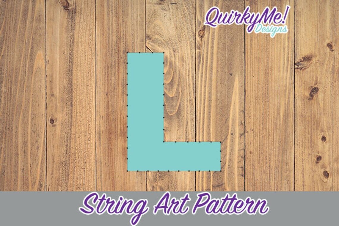 String Art Pattern Letter L 6x6 - Etsy