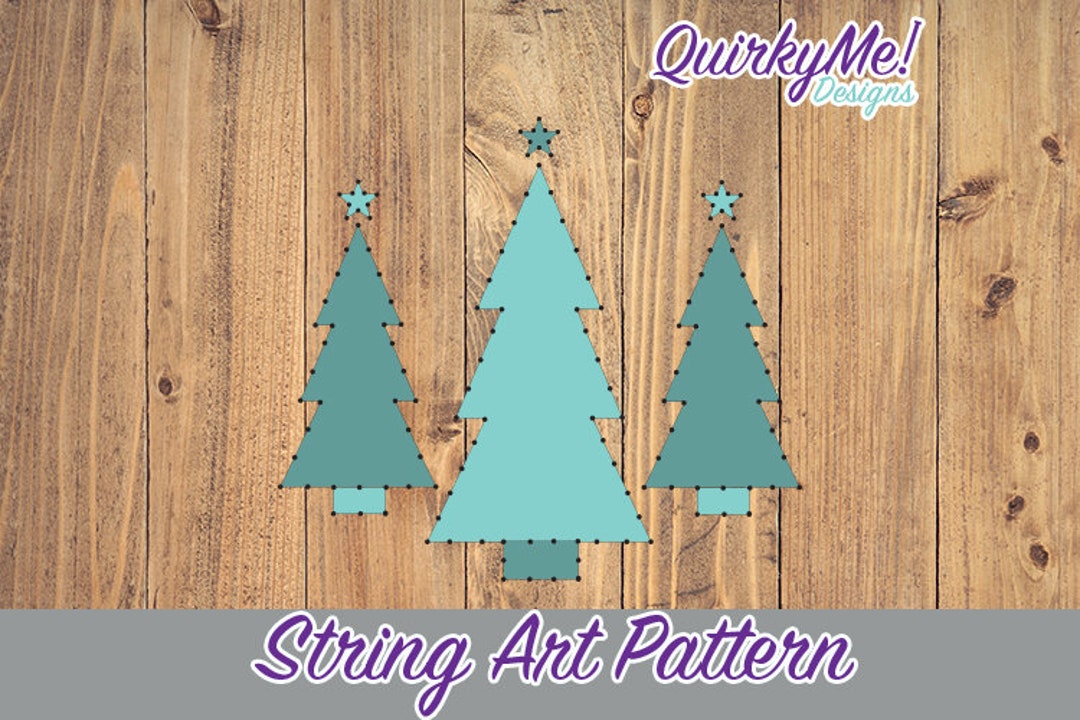 String Art Pattern - Three Trees 6x6 - Etsy