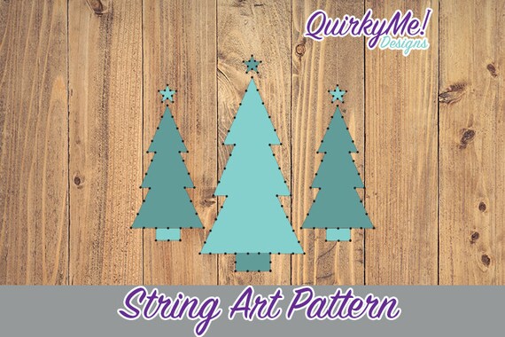 String Art Pattern Three Trees 6x6 | Etsy