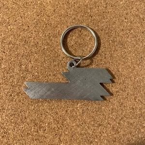 ZZ Top Outline Oxidized Key Chain Solid Metal Very STURDY - Etsy