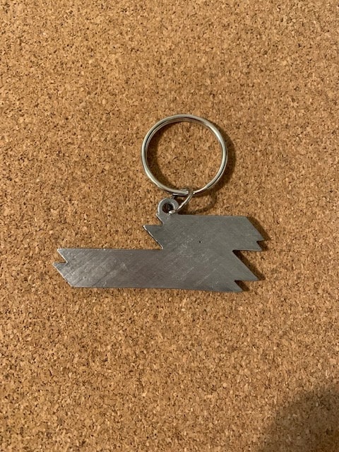 ZZ Top Outline Oxidized Key Chain Solid Metal Very STURDY - Etsy