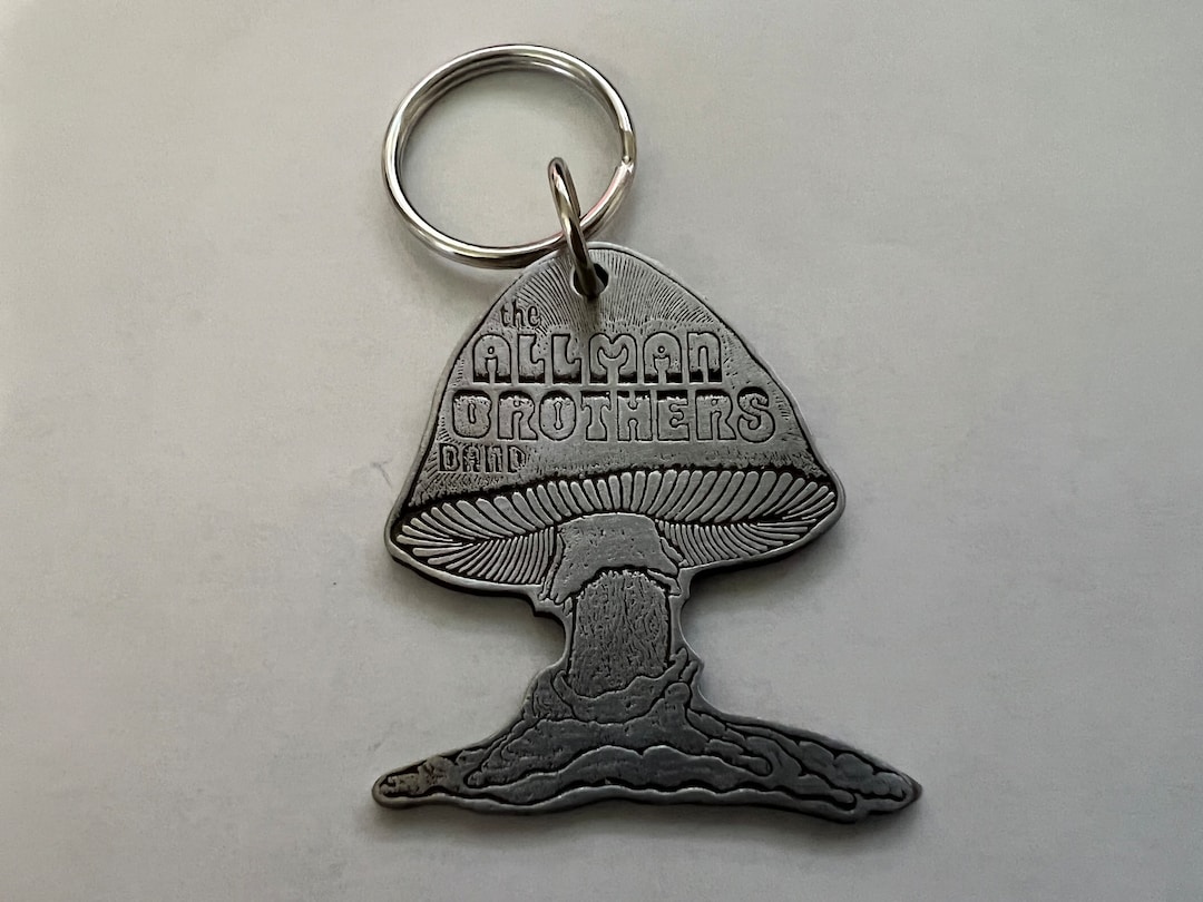 Allman Brothers Band Solid Metal Pewter Key Chain Very Sturdy Mushroom ...