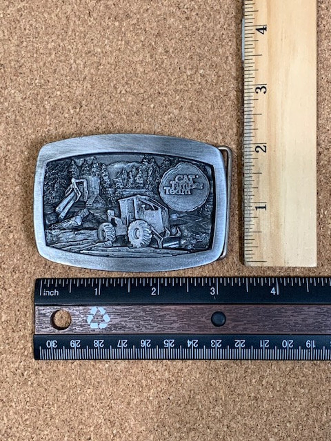 Cat Timber Team Belt Buckle Skidder Logger Caterpillar Logging Forest ...
