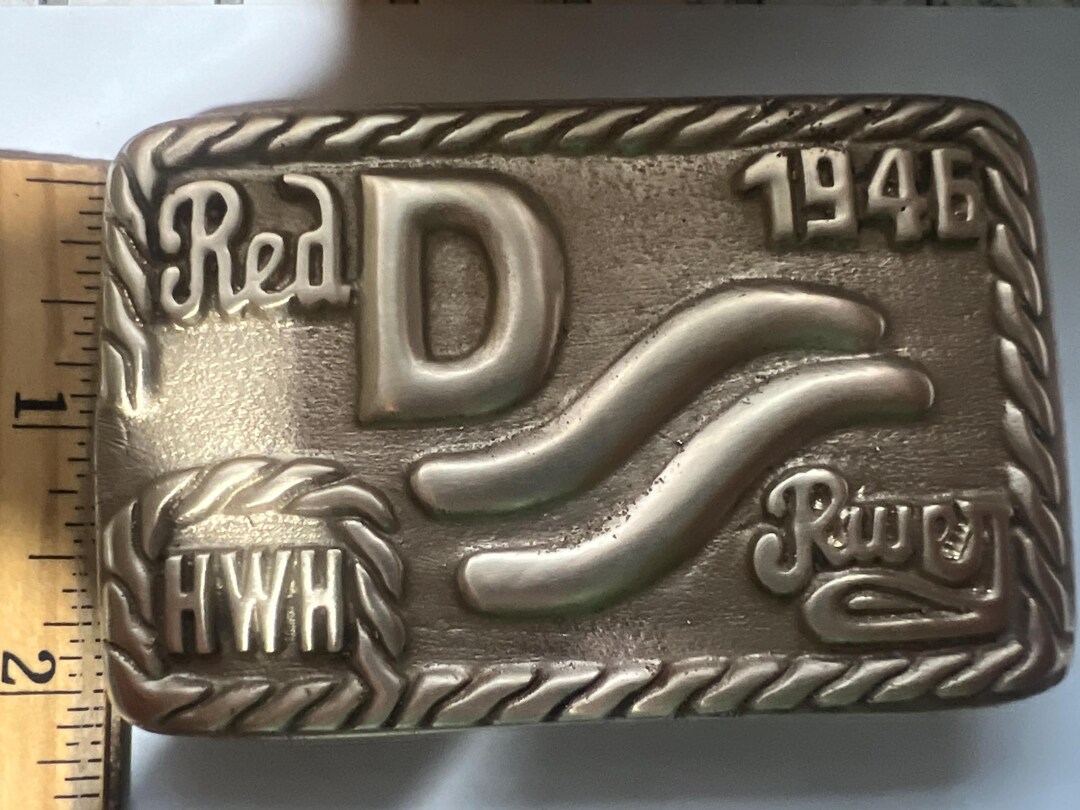 John Wayne SOLID BRASS "the Duke" Red River Belt Buckle 1946 HWH ...
