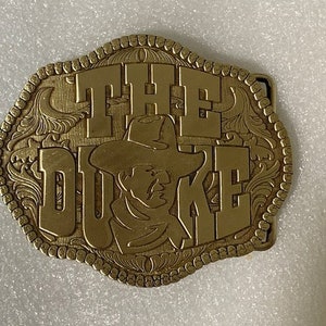 John Wayne "the Duke" BRASS Metal Belt Buckle Strong Sturdy - Etsy