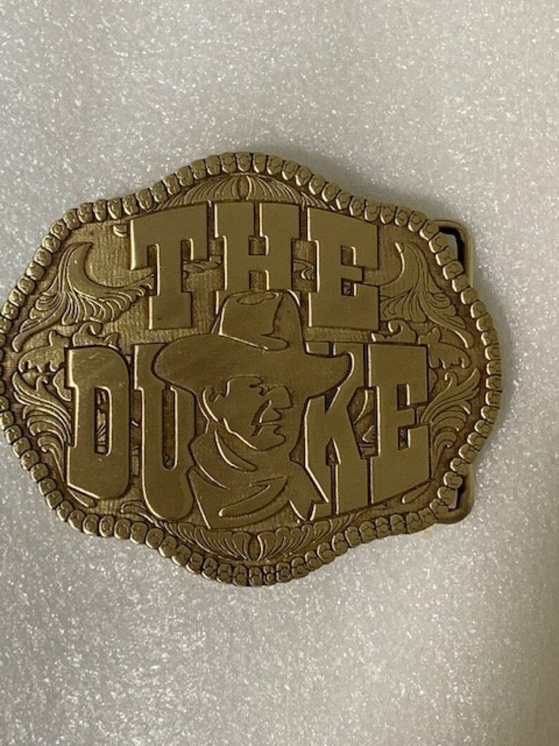 John Wayne "the Duke" BRASS Metal Belt Buckle Strong Sturdy - Etsy