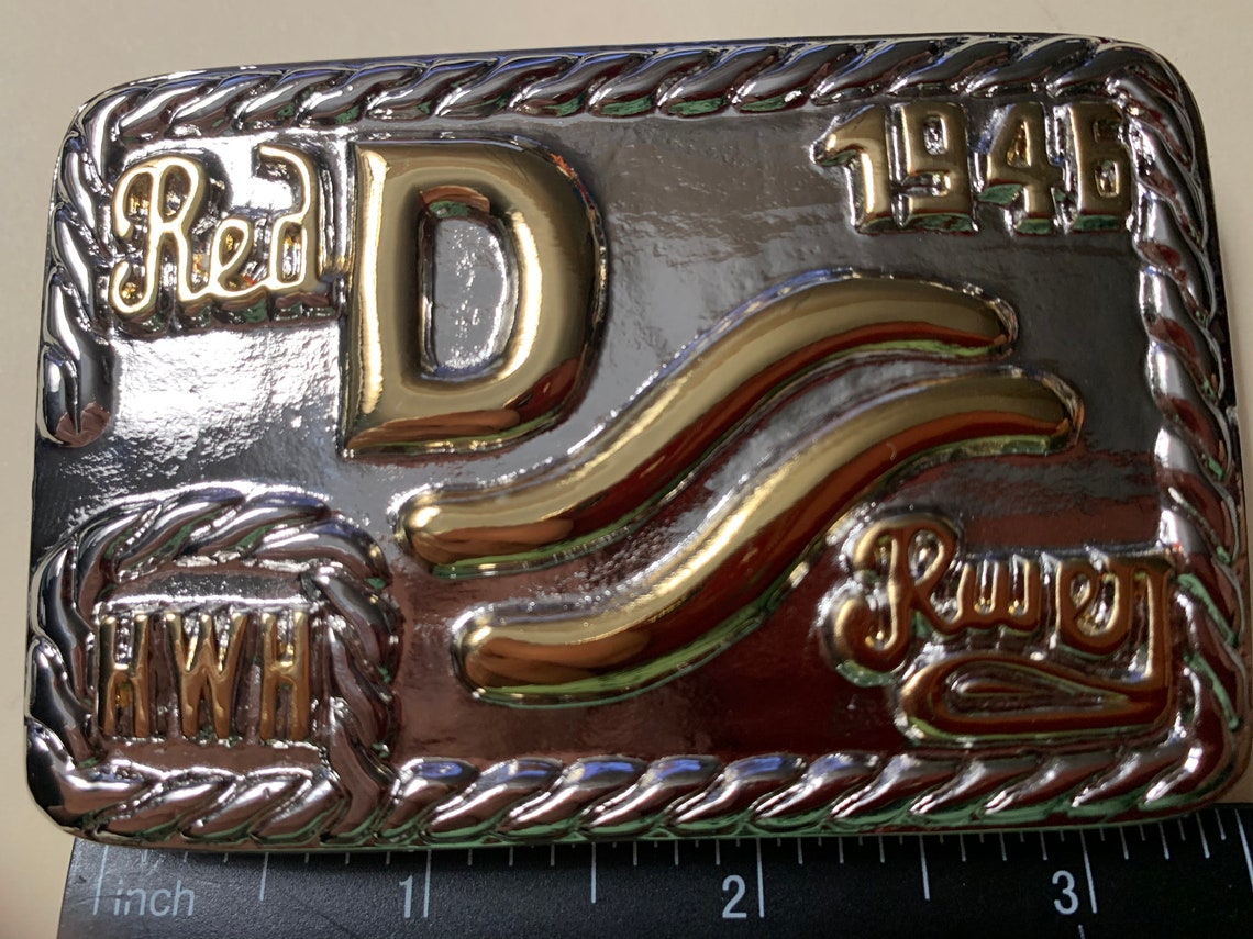 John Wayne Gold/nickel Red River D Belt Buckle 1946 Movie Westerns ...