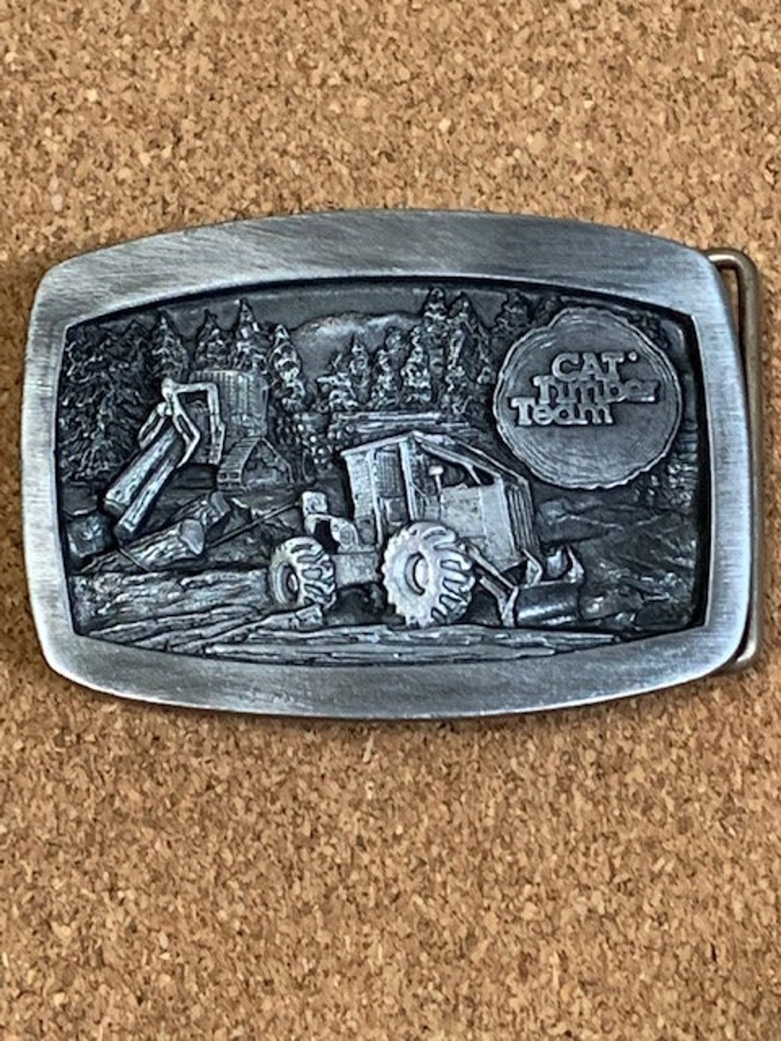 Cat Timber Team Belt Buckle Skidder Logger Caterpillar Logging Forest ...