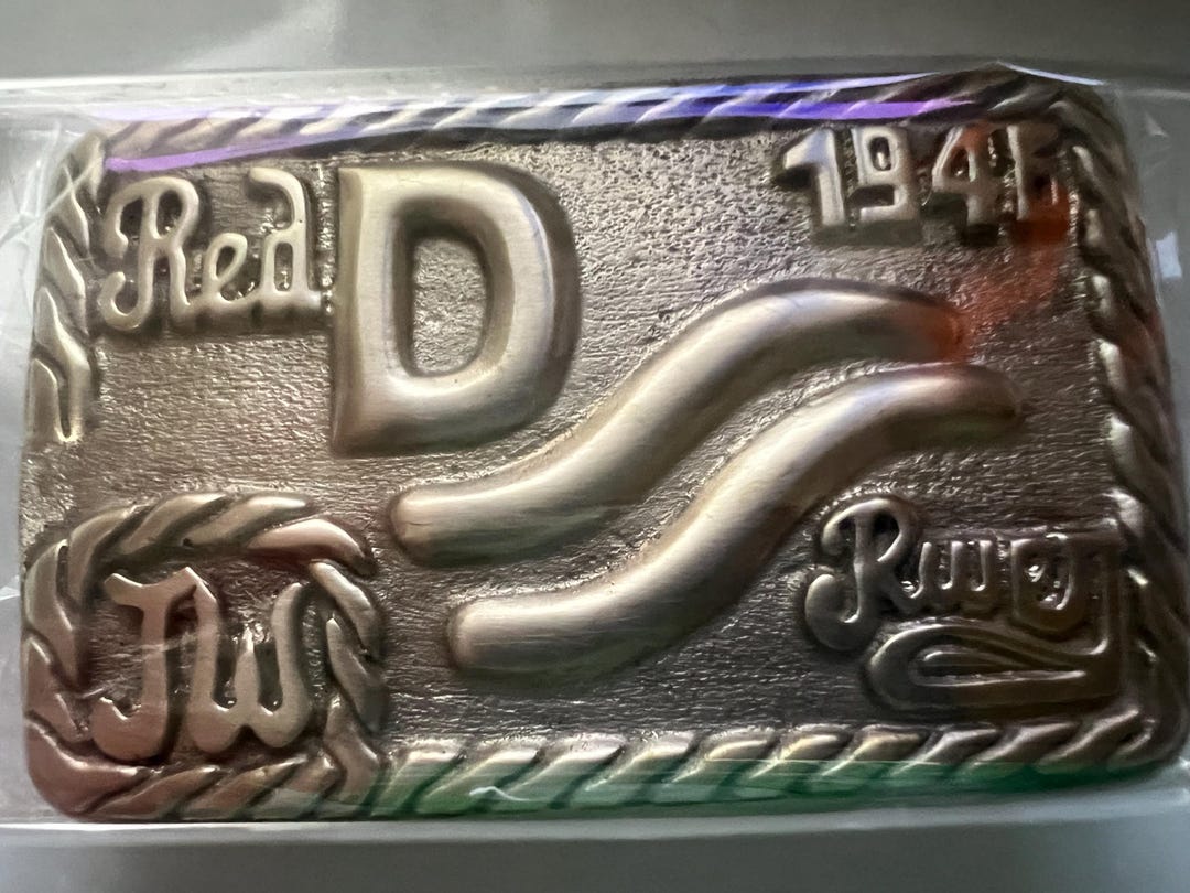 John Wayne SOLID BRASS "the Duke" Red River Belt Buckle 1946 JW ...