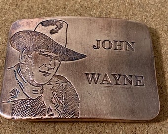 John Wayne Buckle | Etsy