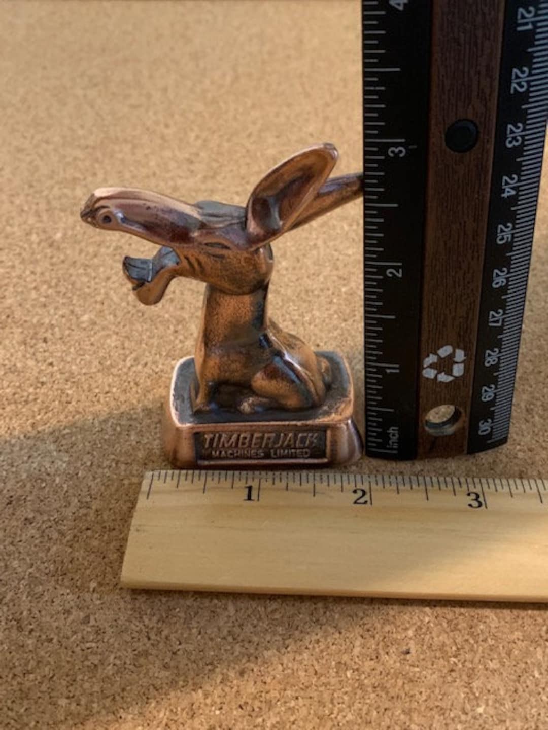 Timberjack Solid Metal Donkey COPPER Semi Heavy Statue 3 Inches Tall ...