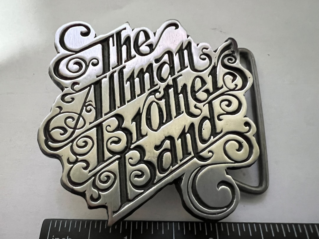 The Allman Brothers Band Script Belt Buckle Very Sturdy Pewter/gray - Etsy