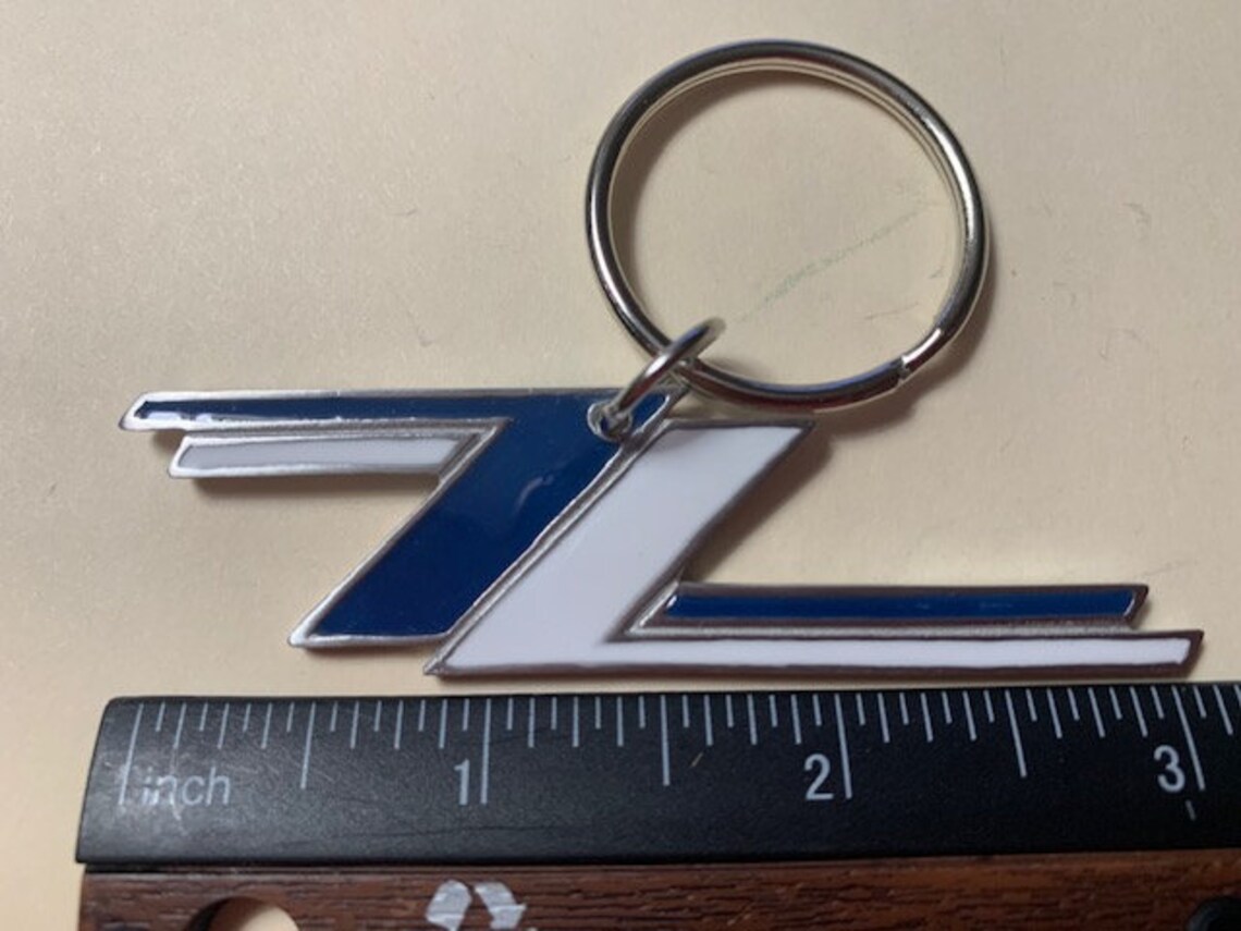 SET of 2 ZZ TOP White and Deep Blue and A Plain Silver Key | Etsy